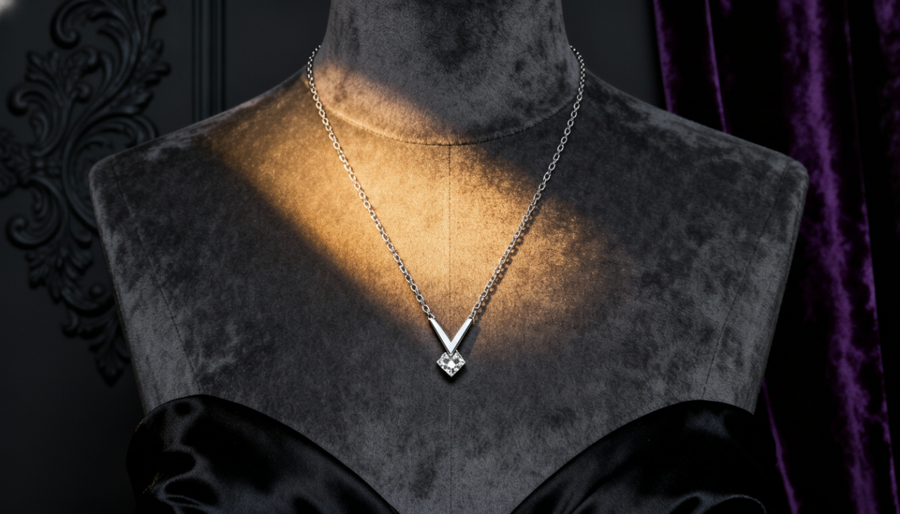 V-Shape Necklaces: Flatter & Define a Round Face – Mvraki